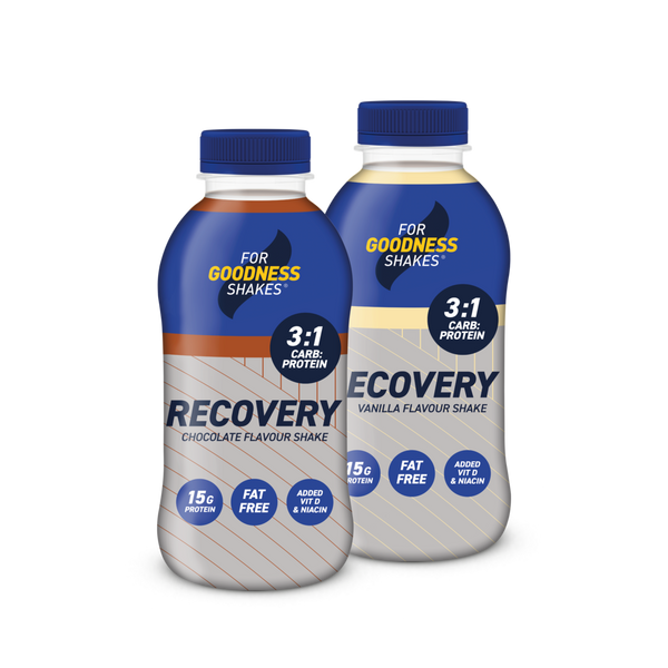 Recovery Protein Shakes | Vanilla/Chocolate | 8-Pack | For Goodness Shakes
